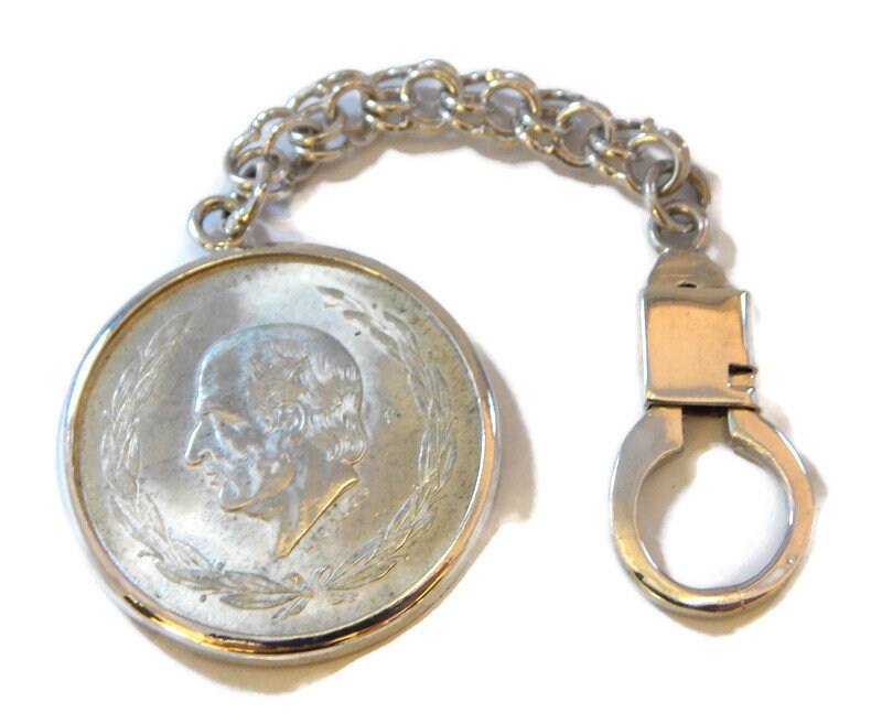Collectors Key Ring, Key Chain Silver Mexican Coin!! - Etsy