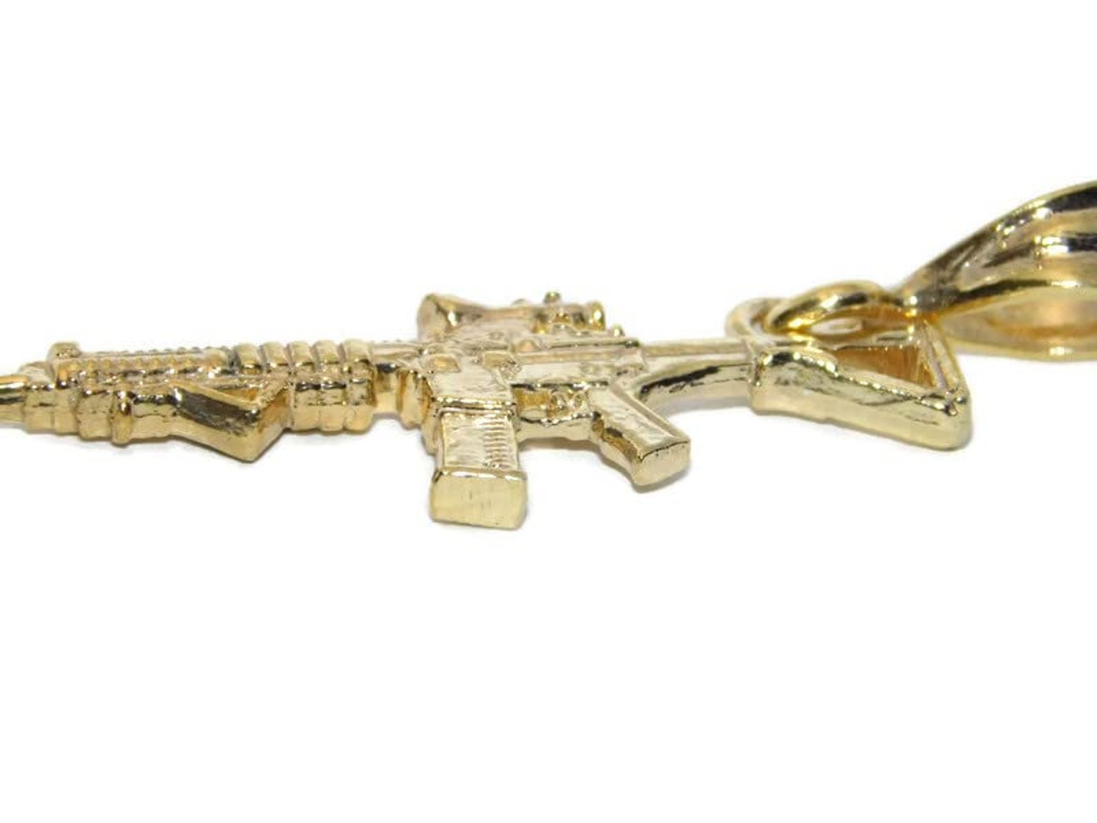 14k Solid Gold Vz-58 Modernized Rifle Charm Pendant - Etsy