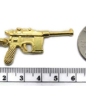 14k Solid Gold Mauser C96 Revolver Charm Pendant. - Etsy