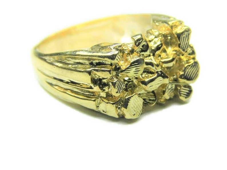 Nugget 8 Ring 14k Solid Yellow Gold - Etsy
