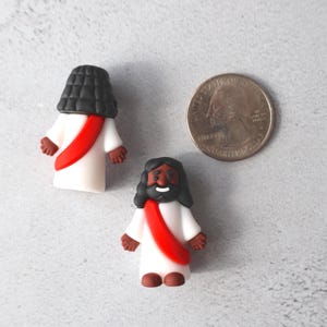 Mini Brown Smiling Jesus Figurine With Red Sash, “everyone Needs a ...
