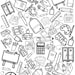 Back to School Printable Large Coloring Poster digital Download School ...