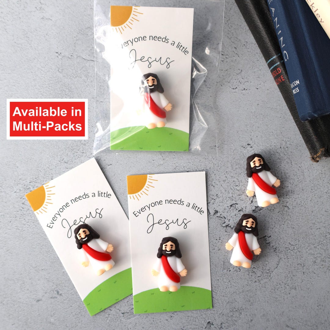 Mini Jesus Figurine With Red Sash, “everyone Needs a Little Jesus” Gift ...