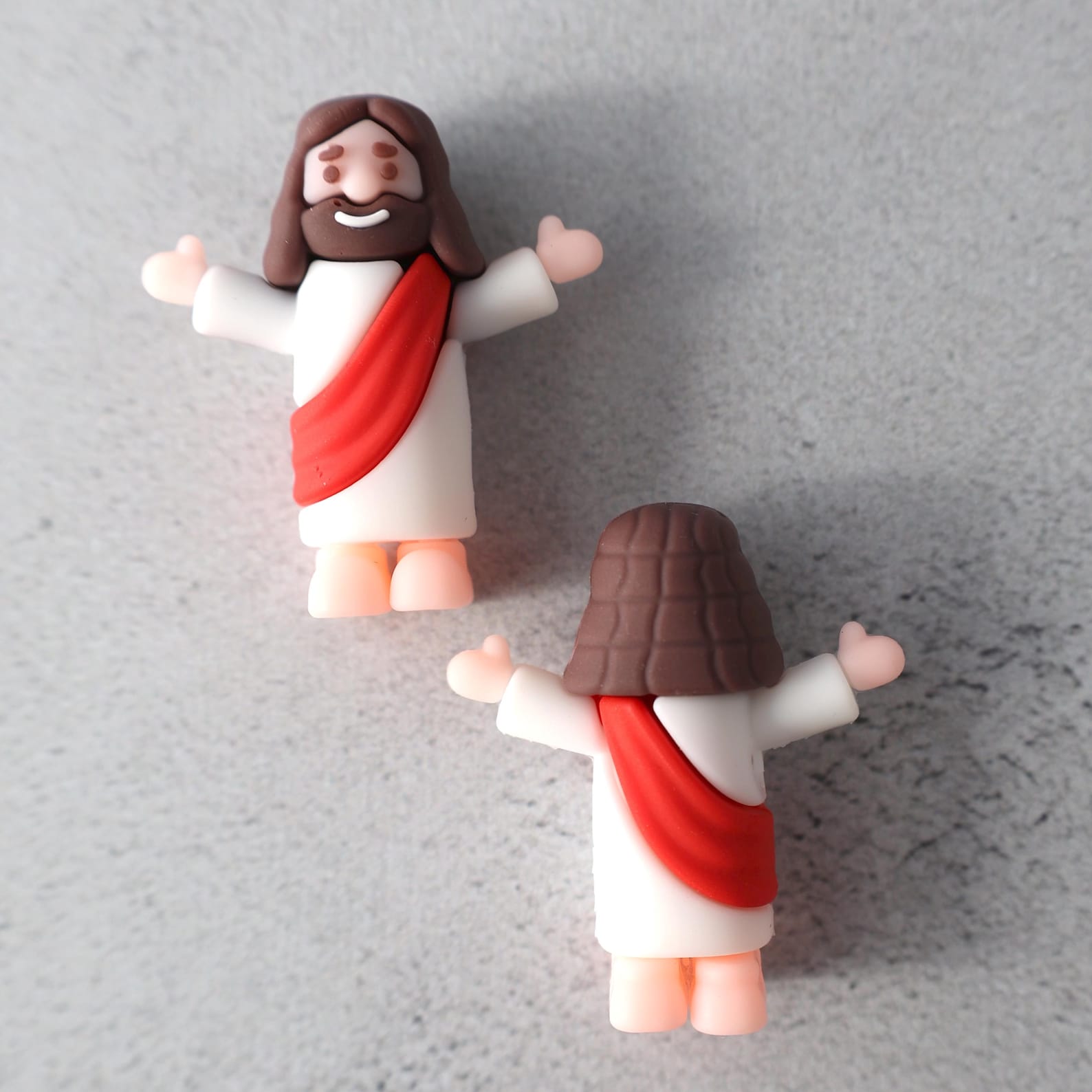 Open Arm Small Jesus Figurine W/red Sash, “everyone Needs a Little ...