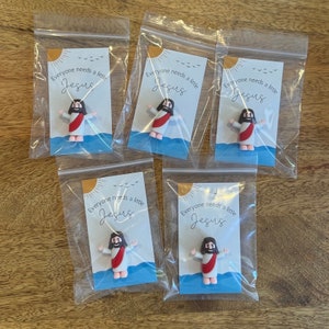 Open Arm Small Jesus Figurine W/red Sash, everyone Needs a Little Jesus ...