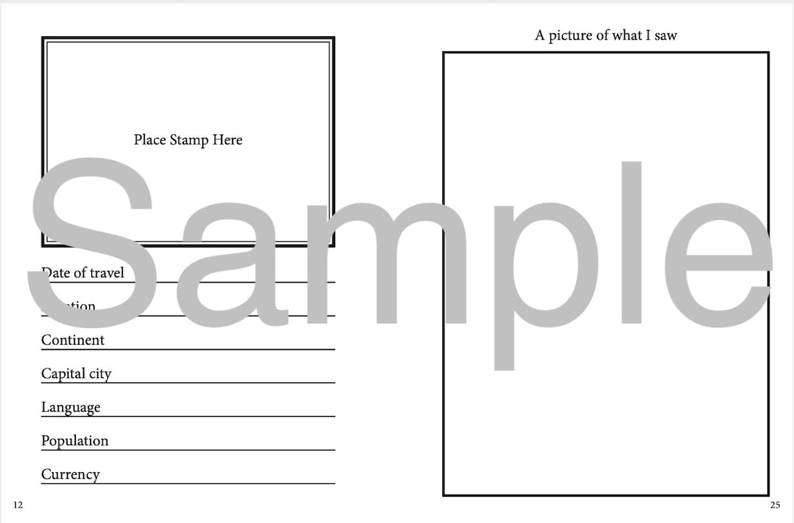 Printable Passport for Kids for Pretend Play Travel and - Etsy