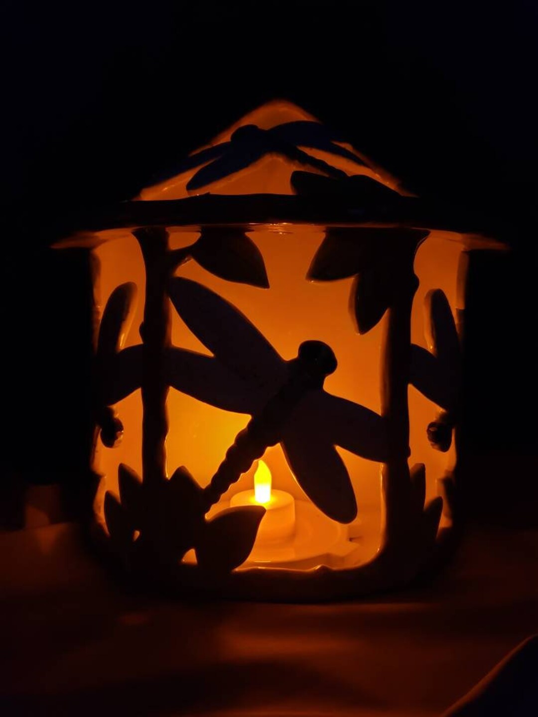 Dragonfly Lantern, Ceramic Lantern, Night Light - Etsy