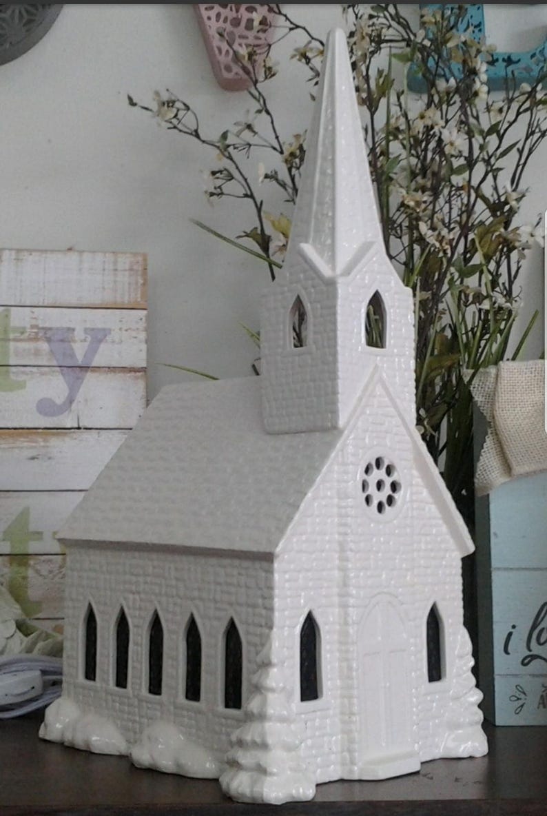 Ceramic Church Large - Etsy