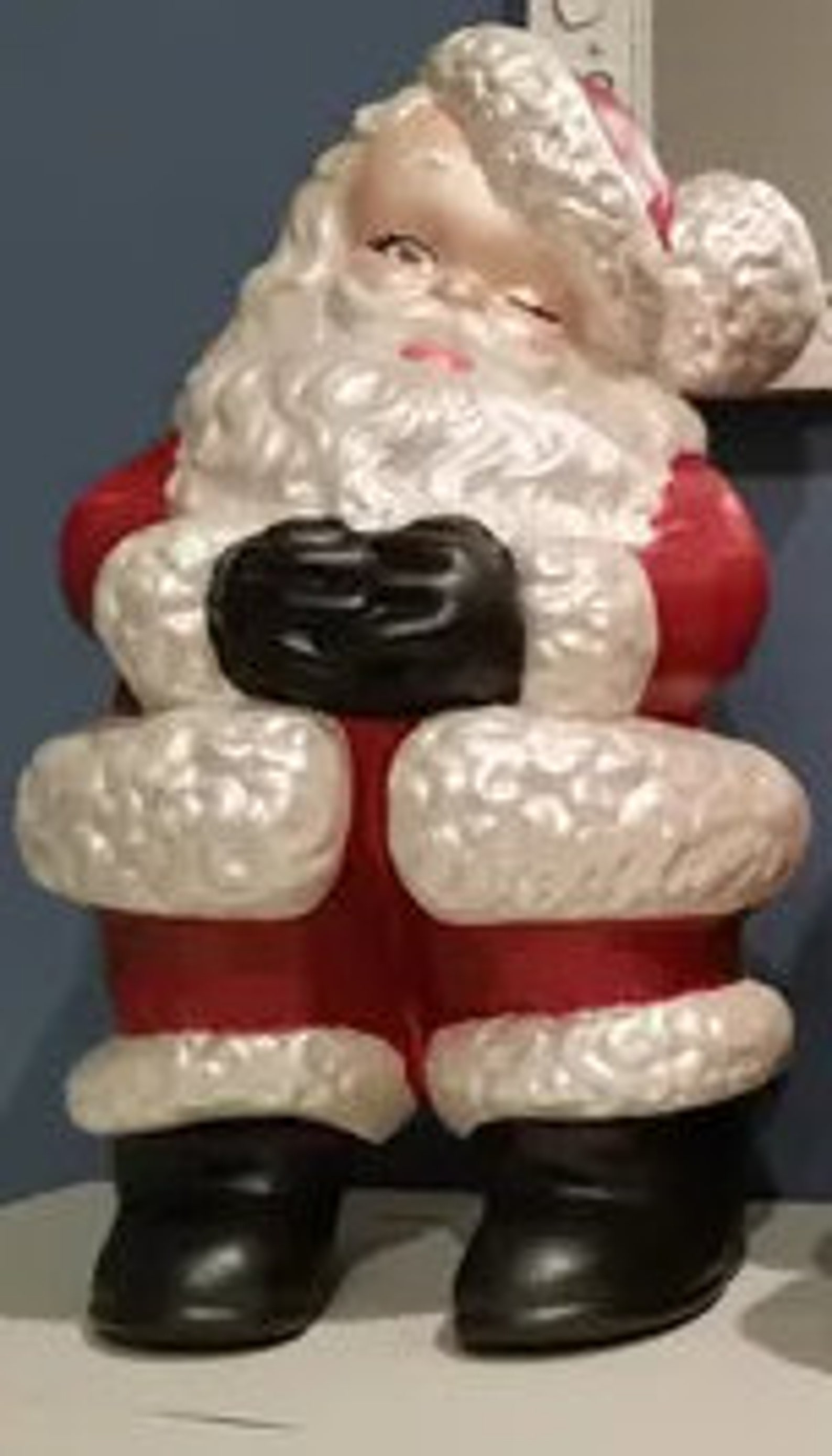 Santa and Mrs. Claus Large Ceramic 14 Inch Santa 13 Inch - Etsy