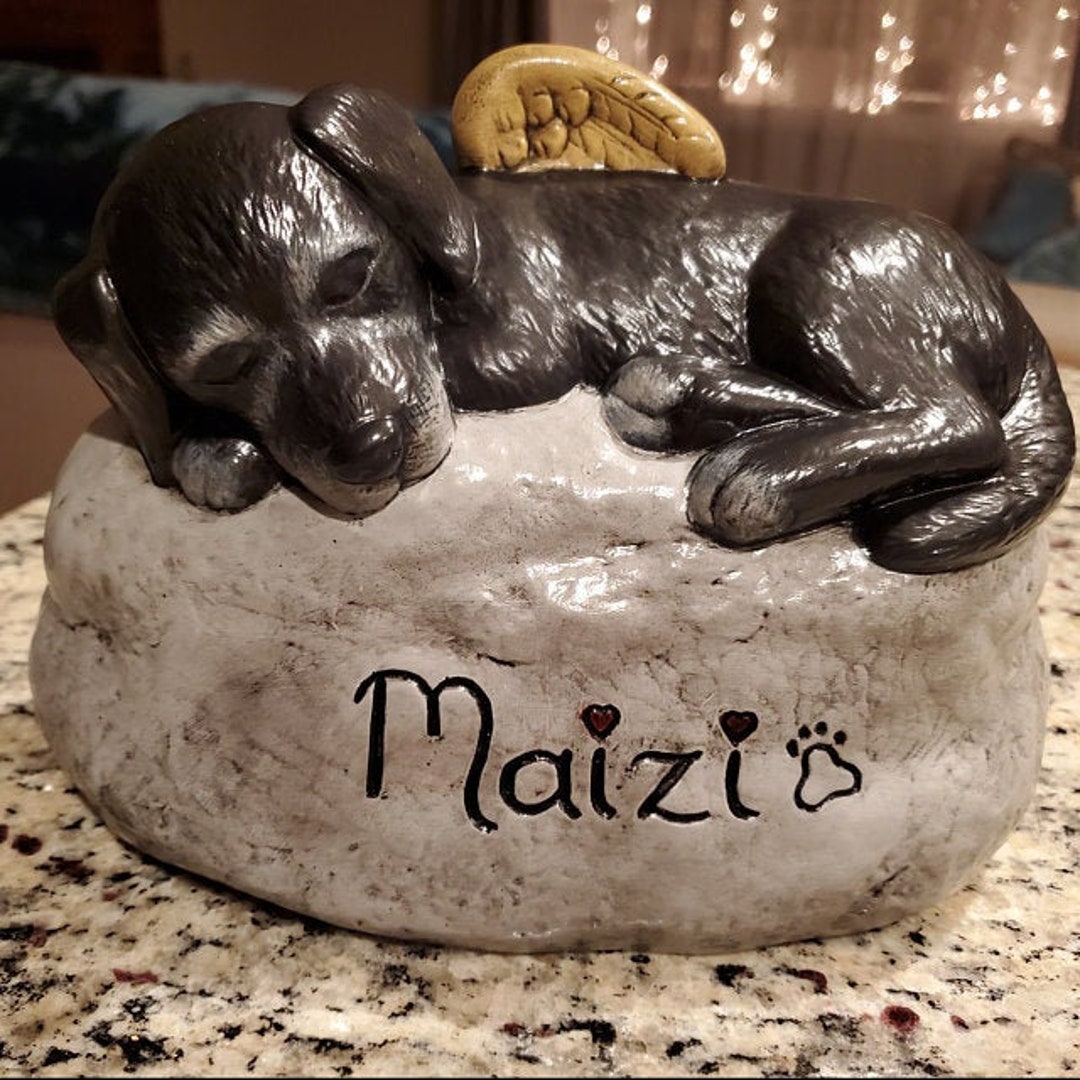 Dog Memorial Stone, Custom Painted, Personalized, Beloved Pet, Ceramic ...