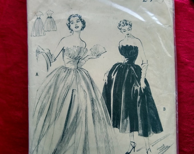 RARE Butterick 6486 1950s Pattern for Misses' Ball Gown With Ruched ...
