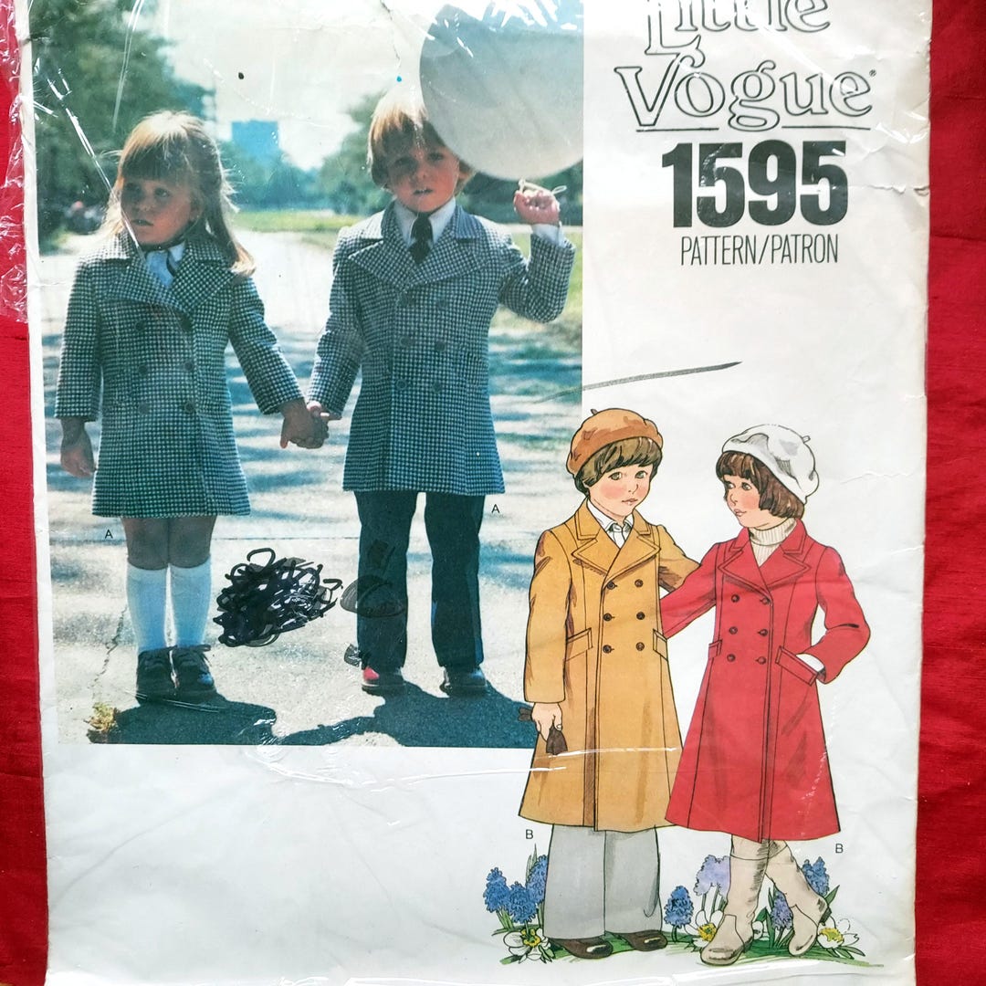 Little Vogue 1595 Sewing Pattern for Child's Coat Size 4 Chest 23 UNCUT ...