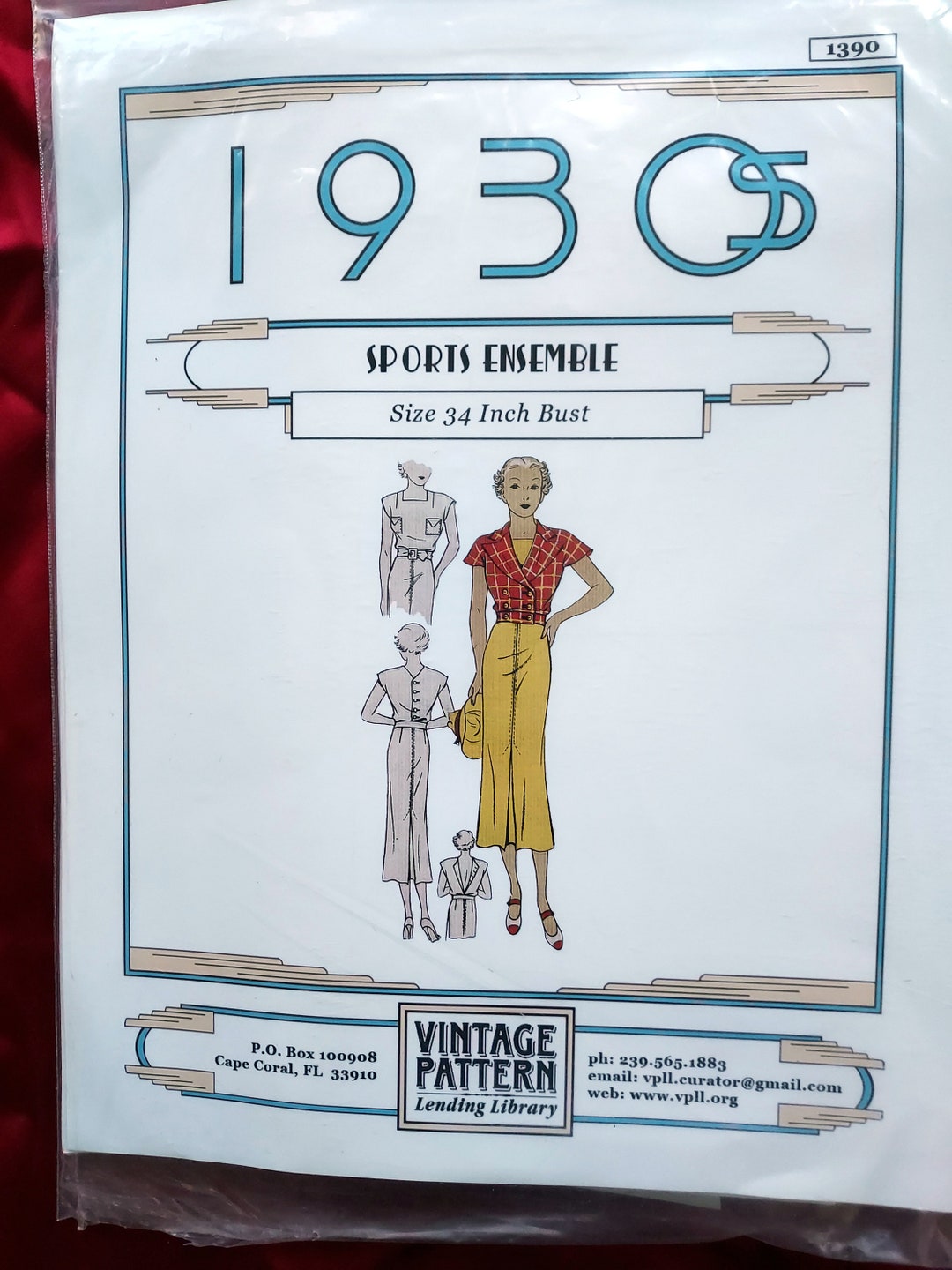 1930s Sports Ensemble Reproduction Pattern From the Vintage Pattern ...