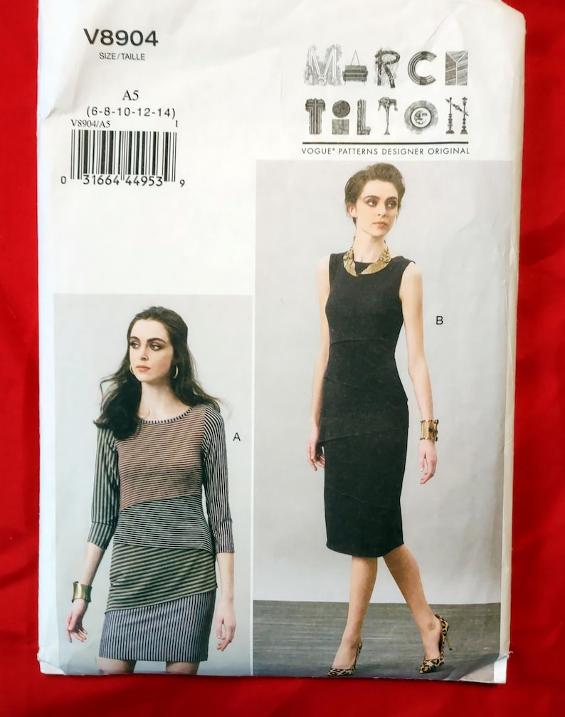 Vogue V8904 Marci Tilton Sewing Pattern for Pieced Modern Dress. Size ...