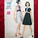 RARE Vogue 7298 Mod 1960s High-waisted Dress Pattern, Color Bands, High ...