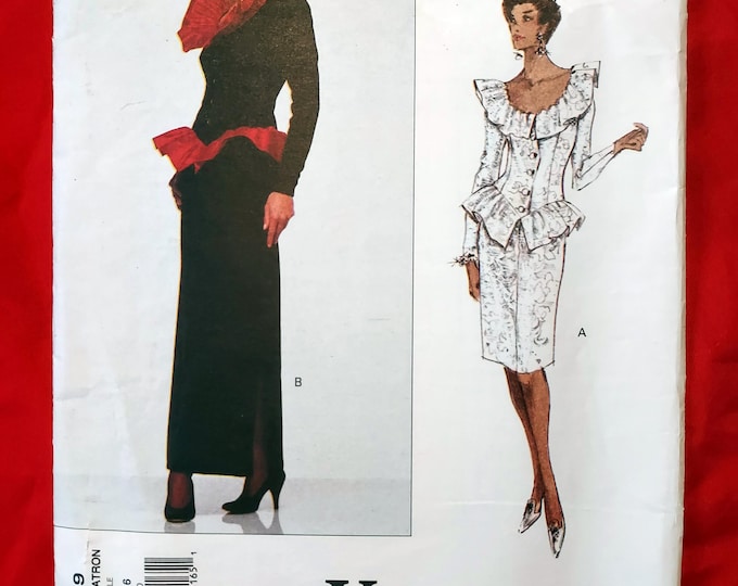 RARE Vogue 1279 Givenchy Pattern for Evening Dress With Extravagant ...