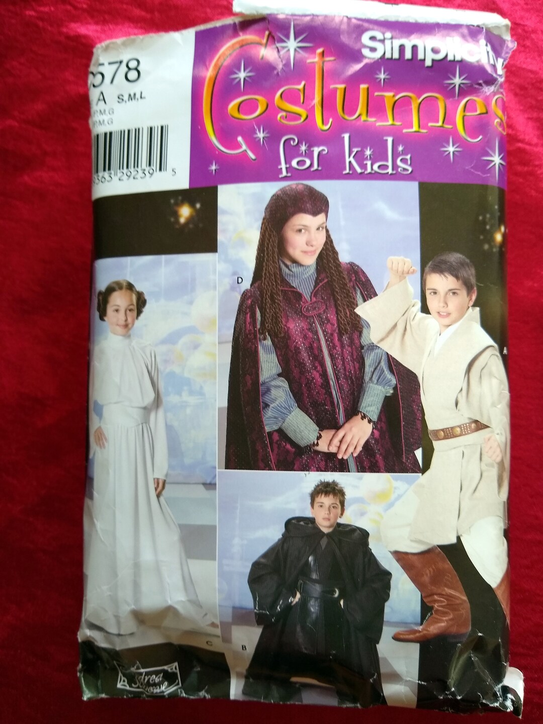 Simplicity 4426 0578 Star Wars Costume Pattern for Kids Size L Chest 30 ...