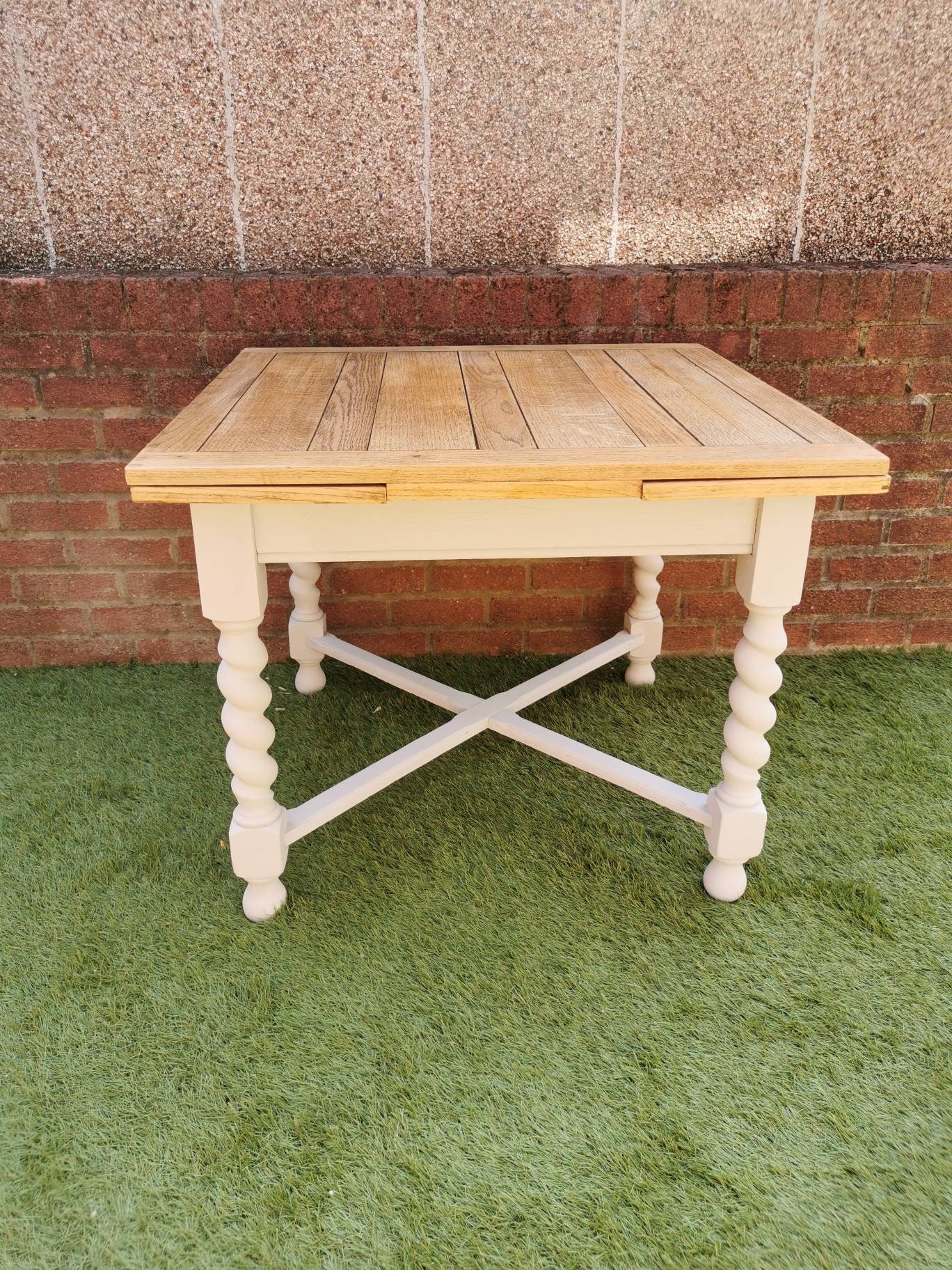 Upcycled barley twist table store