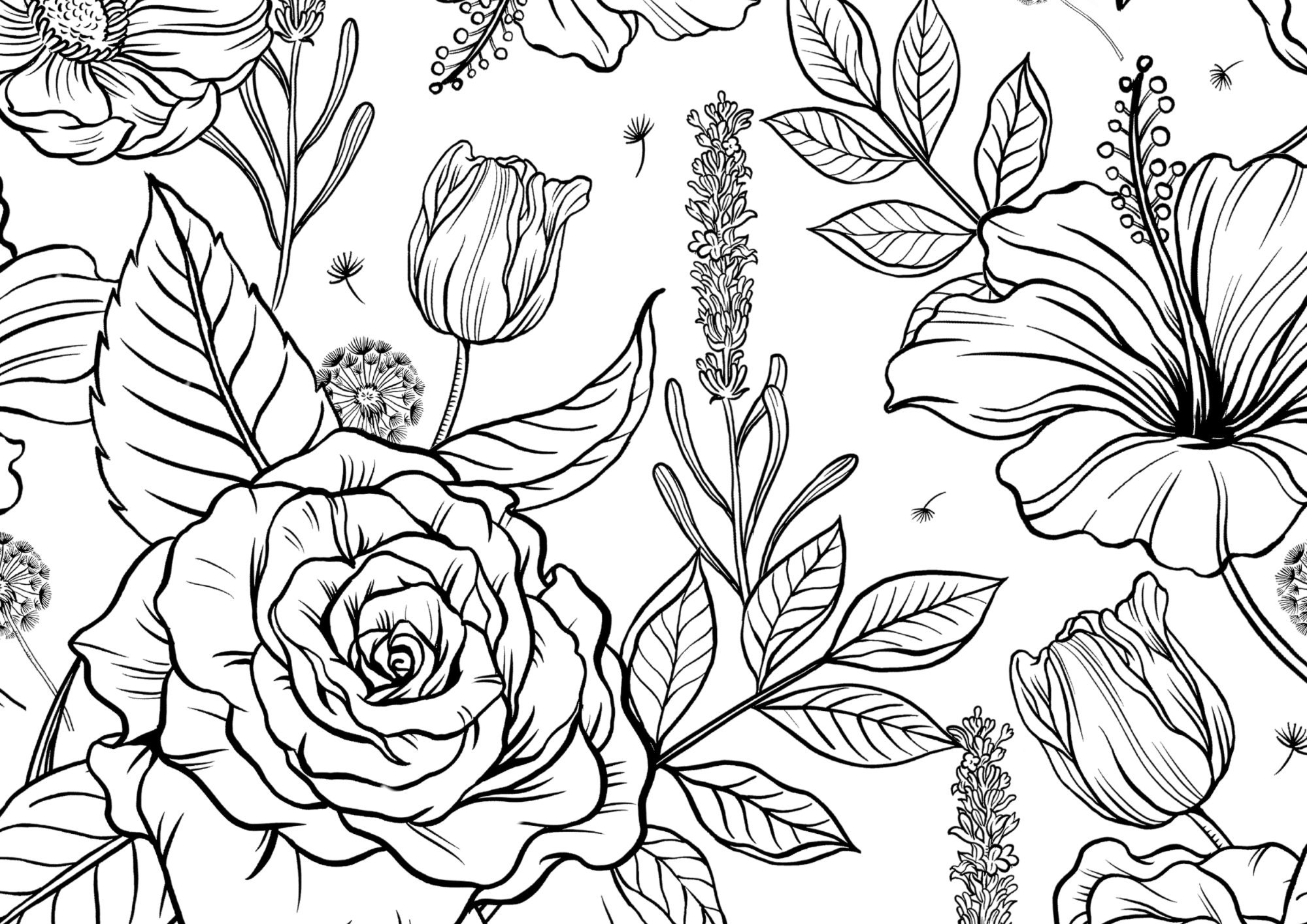 The Fill Me With Color Floral Coloring Book - Etsy