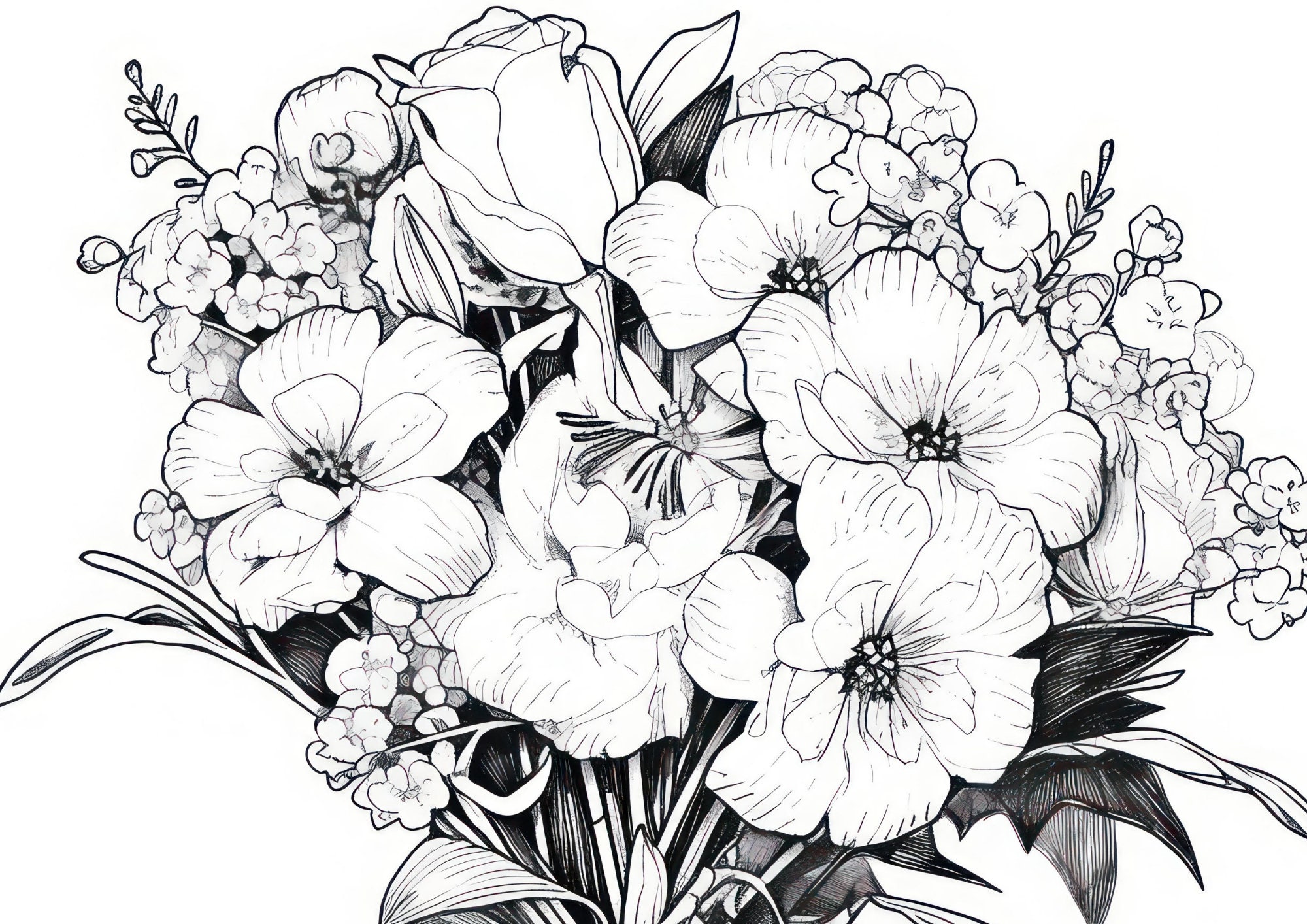 The Fill Me With Color Floral Coloring Book - Etsy