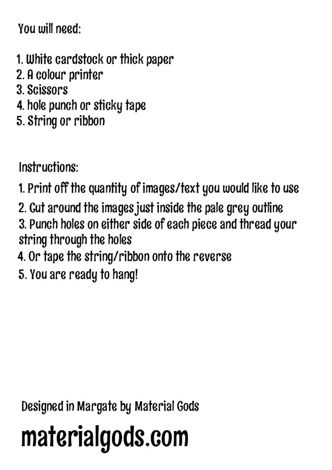 Printable Slasher Garland Printable Party Decor Instant - Etsy