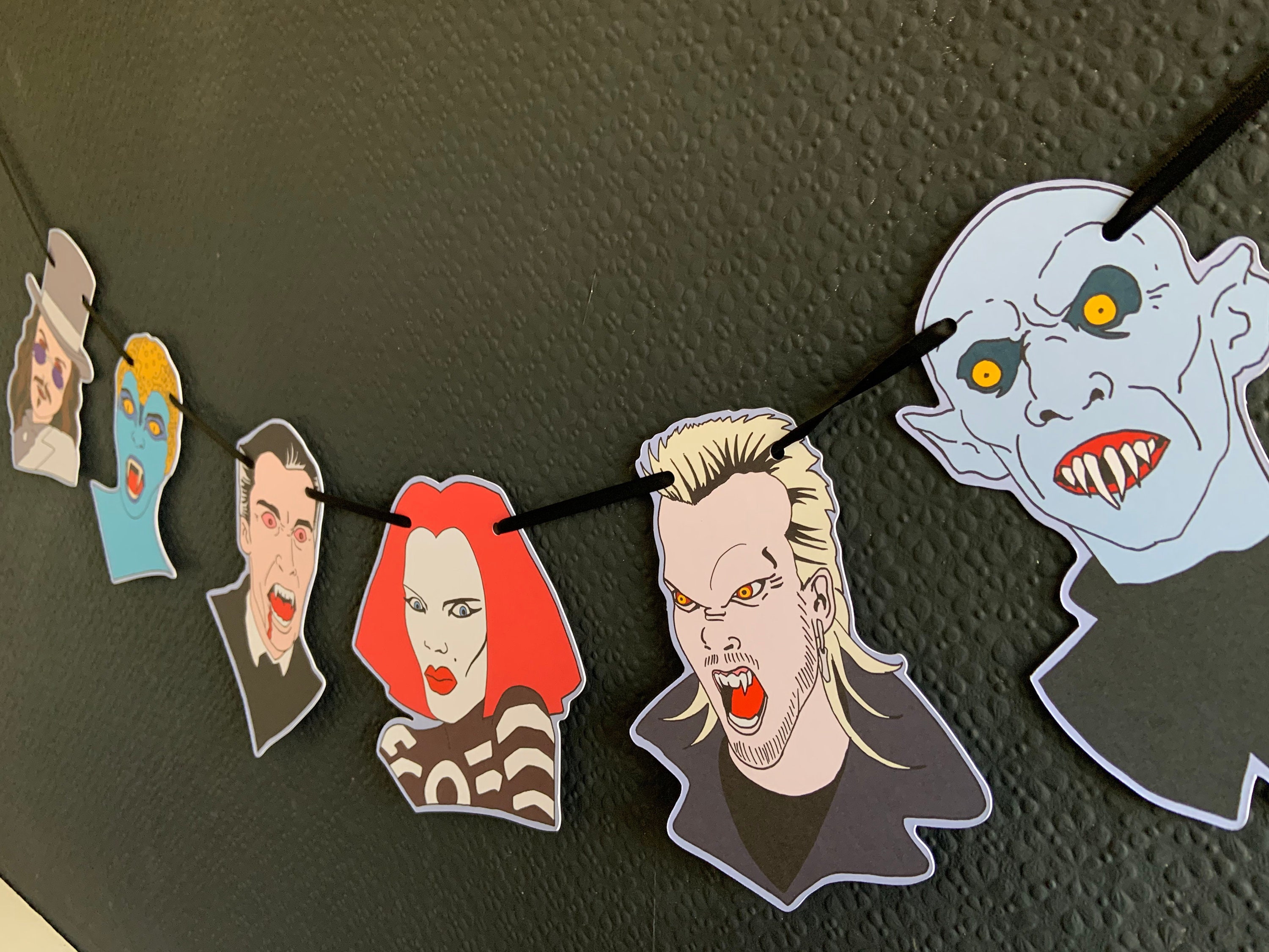 Vampires Garland Vintage Horror Decor party garland cult | Etsy