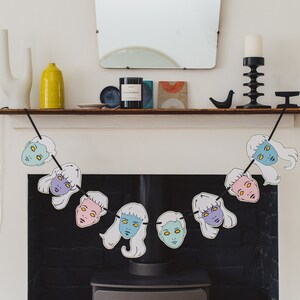 Creepy Kids Garland, Pastel Goth, John Carpenter, Village of the Damned ...