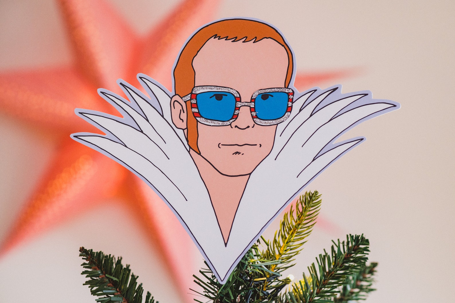 Hand Glittered Rocketman Tree Topper Gift for Music Fans | Etsy