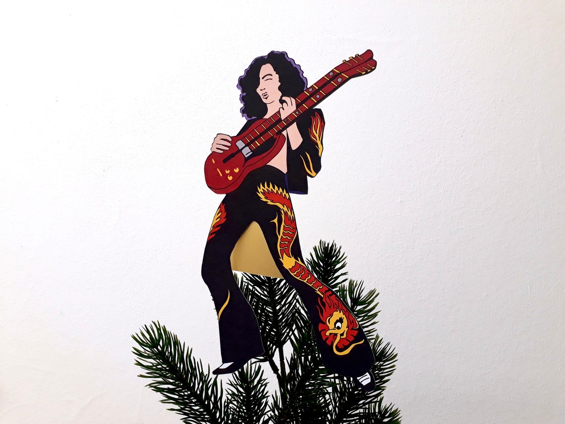 Led Zep Christmas Tree Topper: Rock Star Decor (digital Download) - Etsy