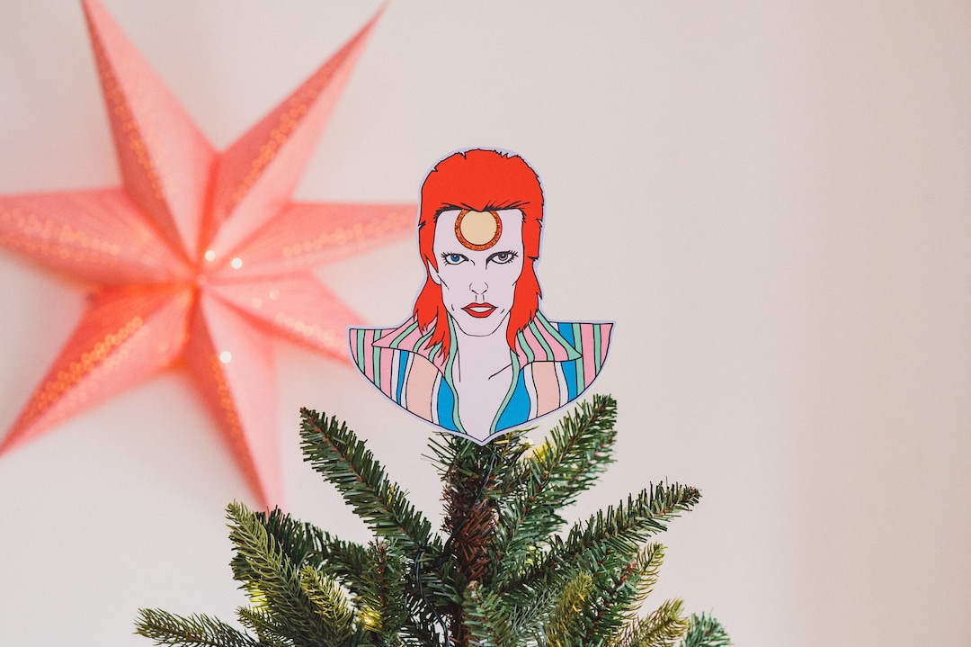 Printable Tree Topper, Gift for Music Fans, Alternative Decor, Bowie - Etsy