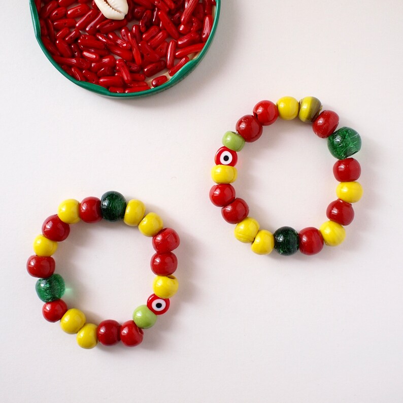 Colorful Handmade Glass Beads Evil Eye nazar Bracelet - Etsy