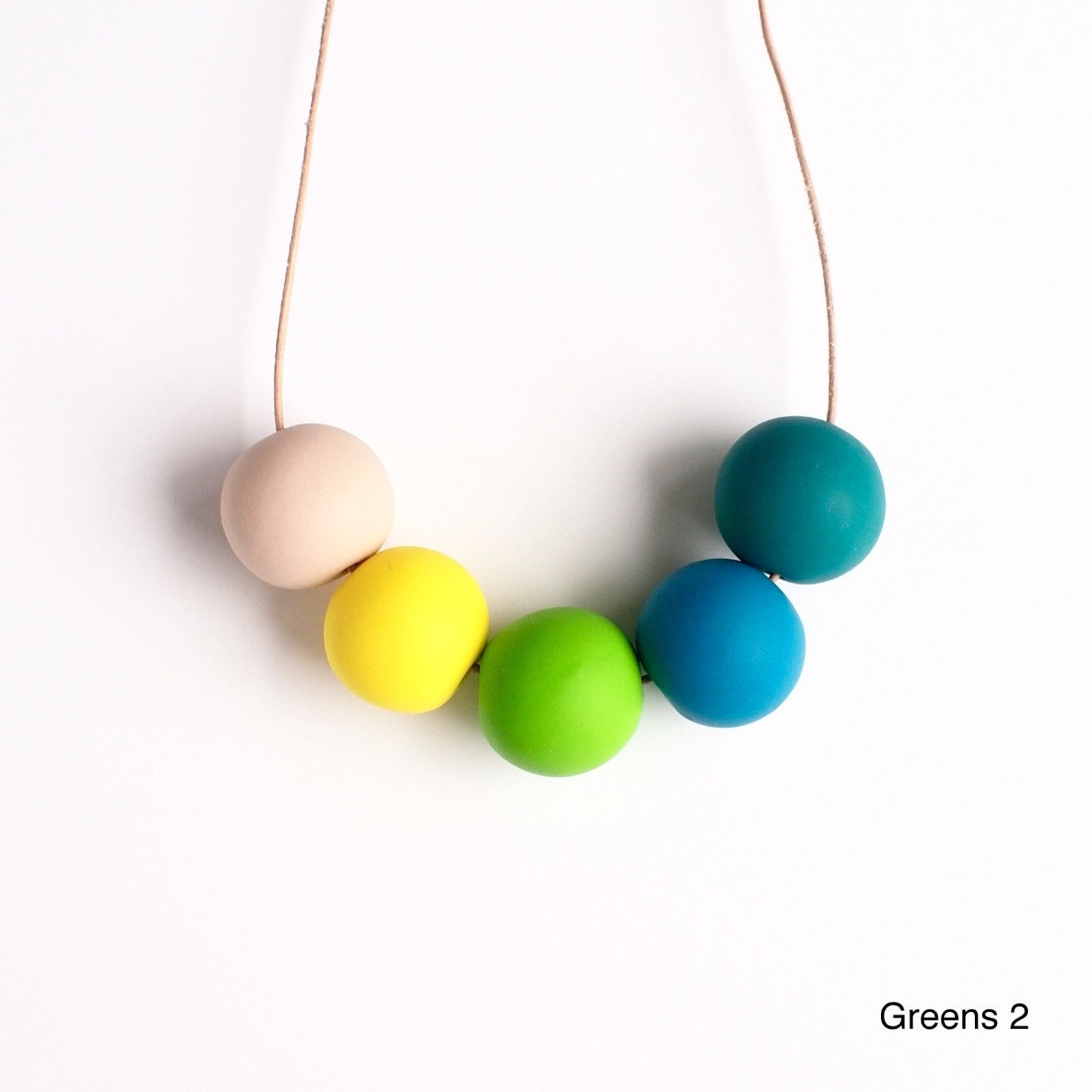 Giant Beads Handmade Clay Necklaces Mixed Colors - Etsy