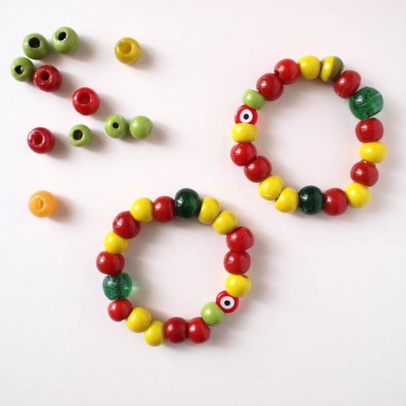Colorful Handmade Glass Beads Evil Eye nazar Bracelet - Etsy