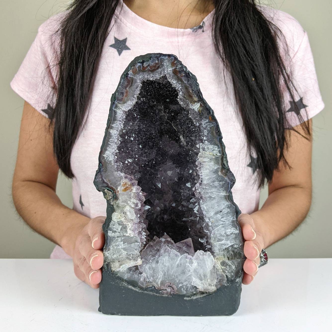 Home & Living Amethyst Geode Statue Cathedral Home Decor Druze Crystal ...