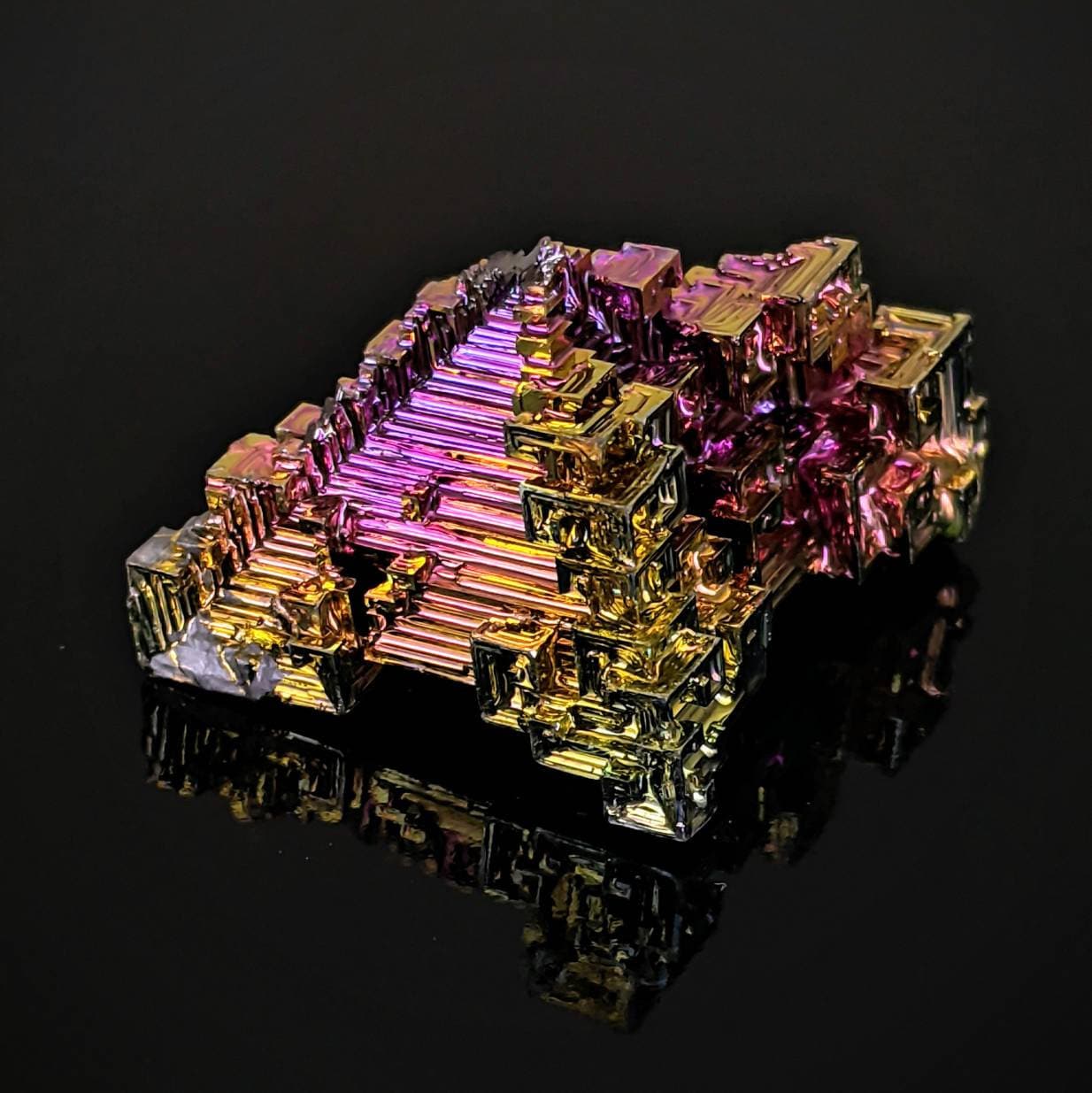 Pink & Gold Bismuth Jewelry Size Crystal Specimen Education - Etsy