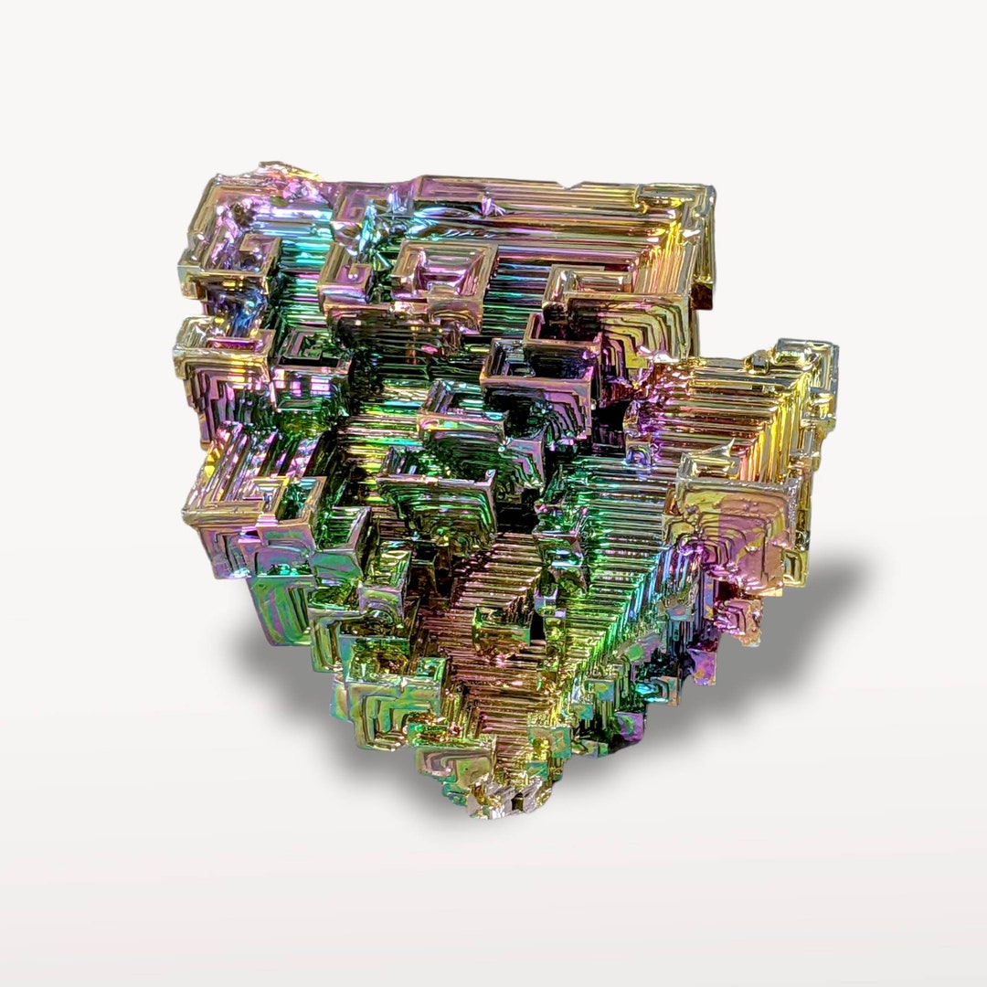 XL Rainbow Bismuth Crystal Cluster Lab-grown Mineral Specimen - Etsy