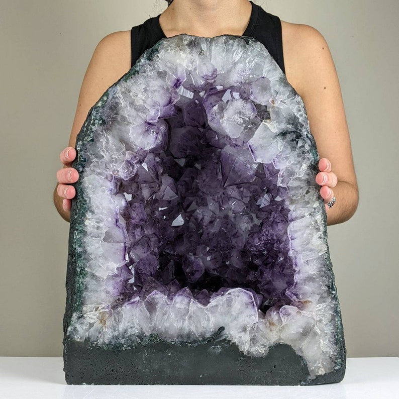 Home & Living Amethyst Geode Statue Cathedral Home Decor Druze Crystal ...