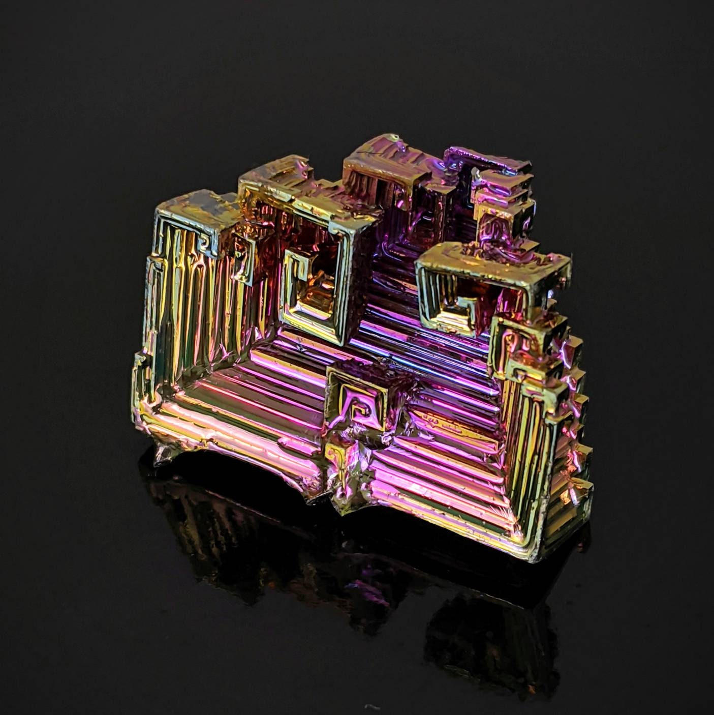 Pink & Gold Bismuth Jewelry Size Crystal Specimen Education - Etsy