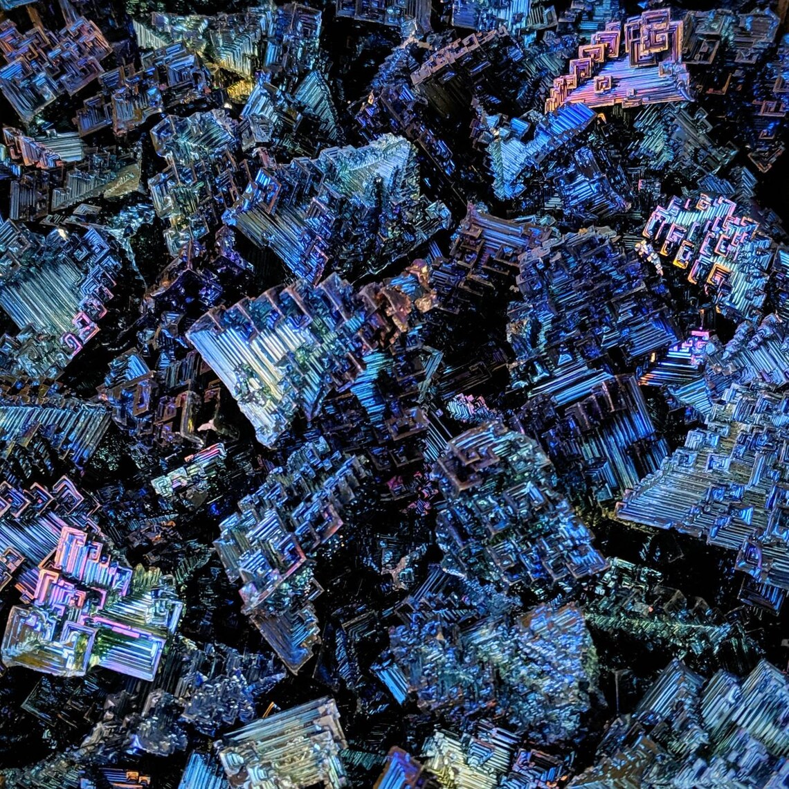 Bismuth Wholesale Crystals midnight-blue Lab Grown Minerals - Etsy