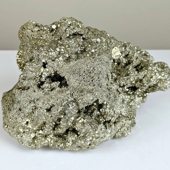 Home & Living Large Pyrite Cluster Natural Iron Pyrite Metallic Crystal ...