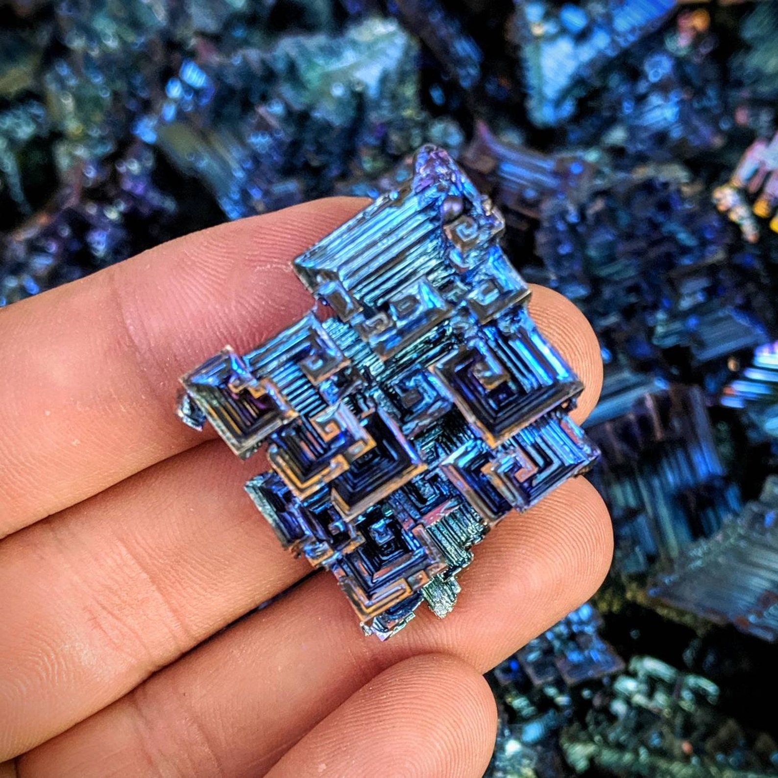 Bismuth Wholesale Crystals midnight-blue Lab Grown Minerals - Etsy