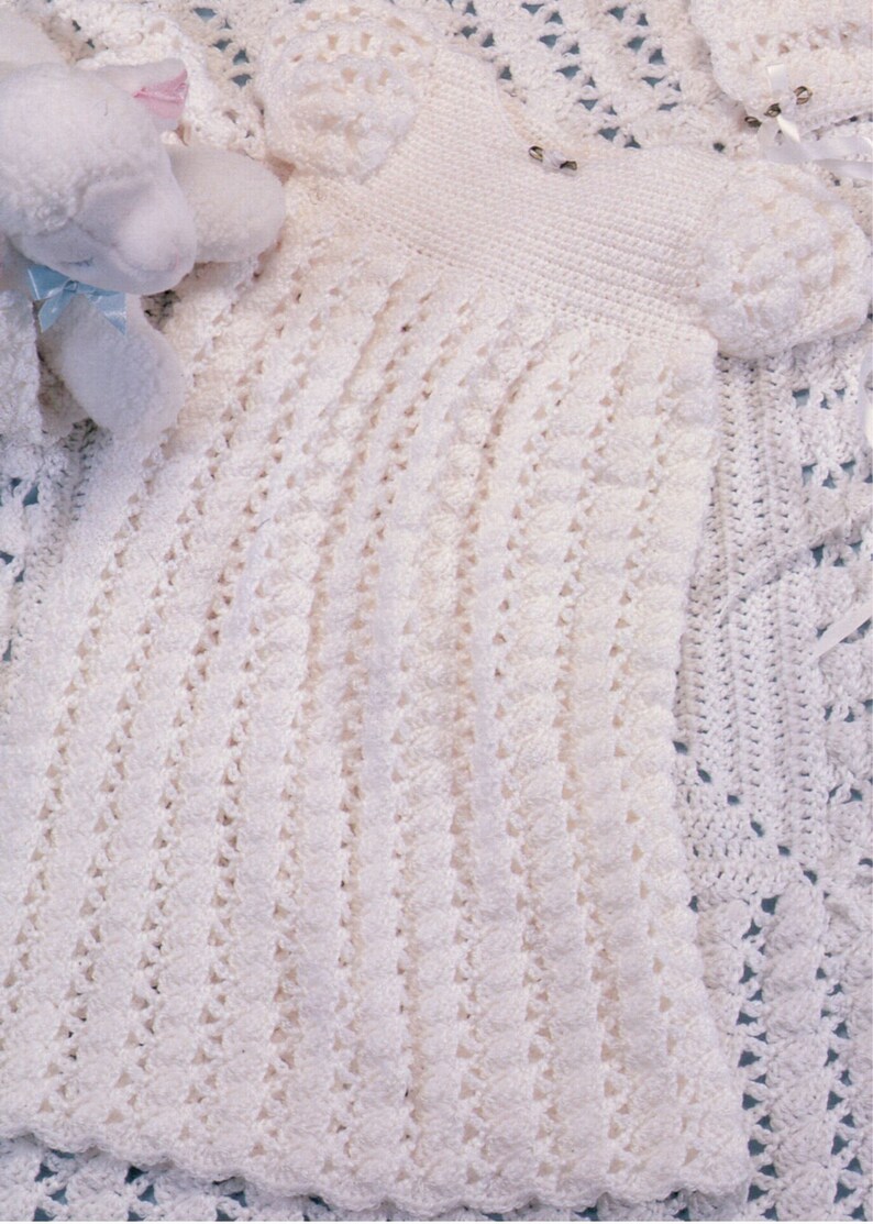 Crocheted Cherub Set Gown Bonnet and Blanket Gifts for Baby Showers ...