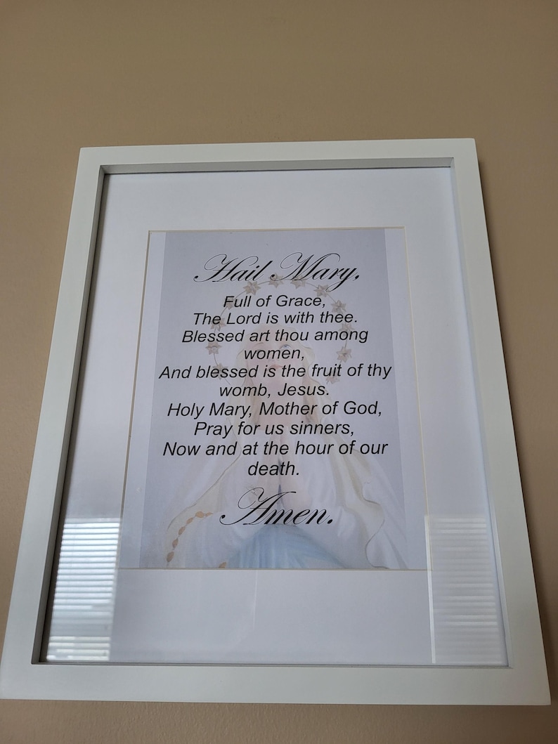 Hail Mary Prayer Printable Catholic Wall Art | Digital Download PDF - Etsy