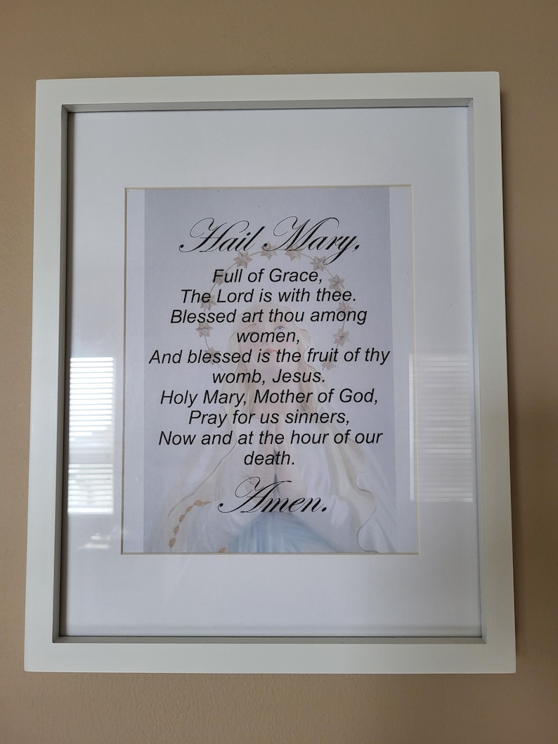 Hail Mary Prayer Printable Catholic Wall Art | Digital Download PDF - Etsy