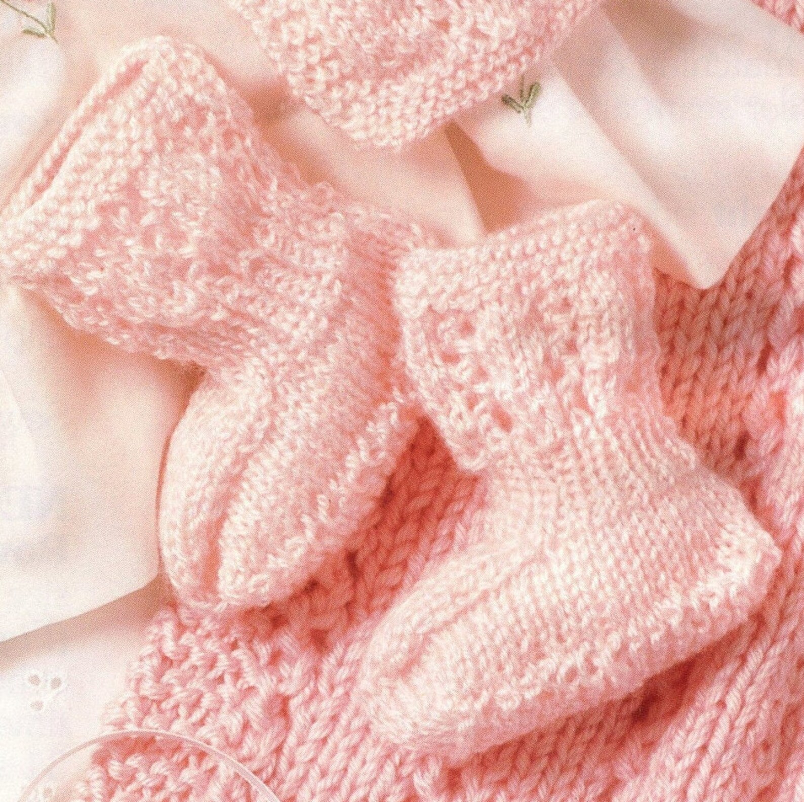 Perfectly Pink Knit Set Pattern for 6 Months Sacque Bonnet Booties ...