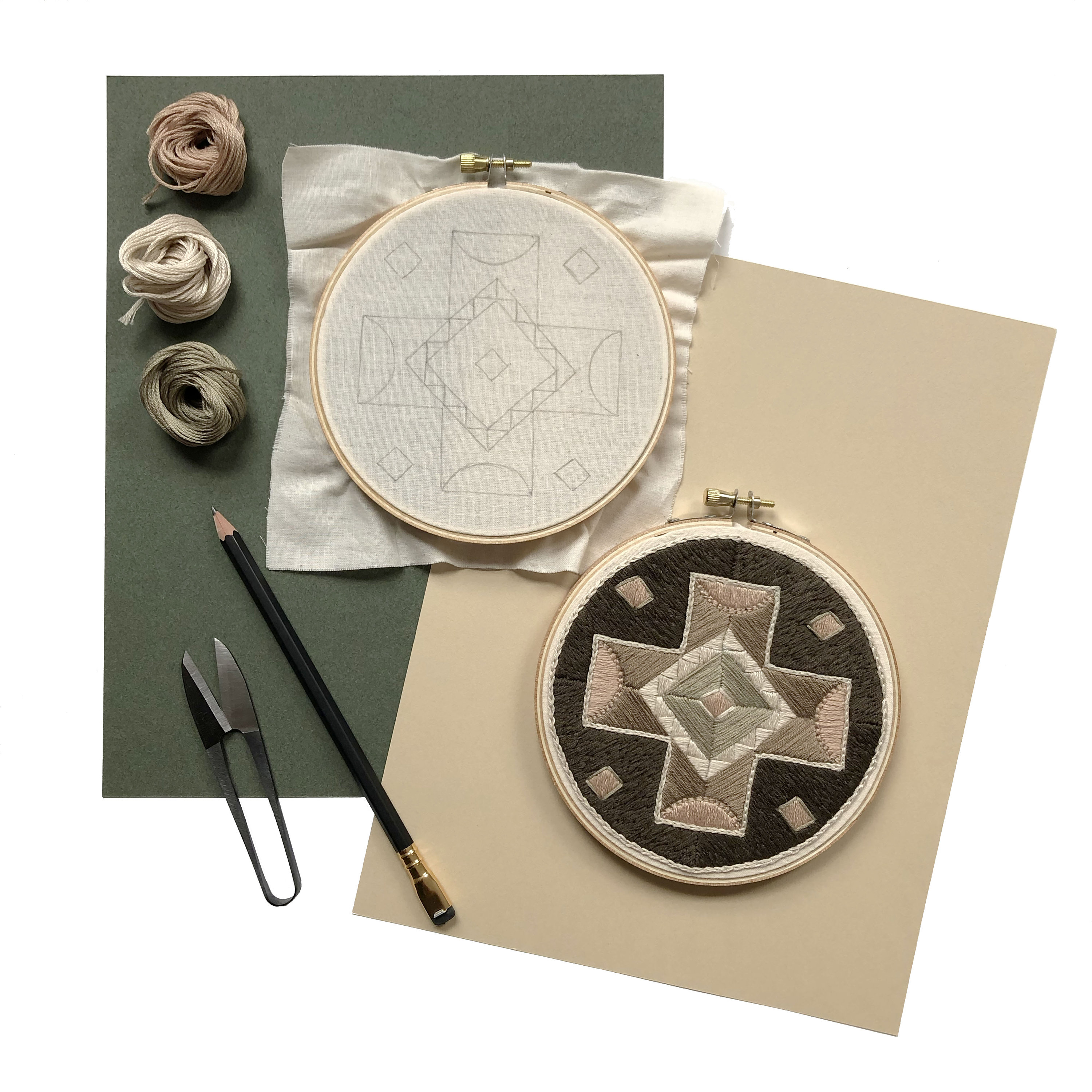 PDF Five Diamond Embroidery Pattern DIY Embroidery Pattern - Etsy