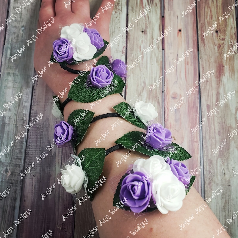 Green Flower Arm Cuff - Etsy