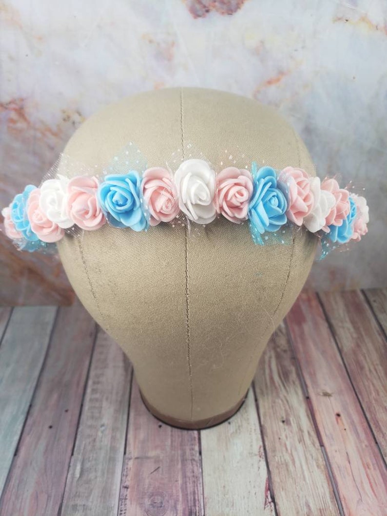 Trans Pride Flower Crown Queer Flower Crown Trans Pride - Etsy