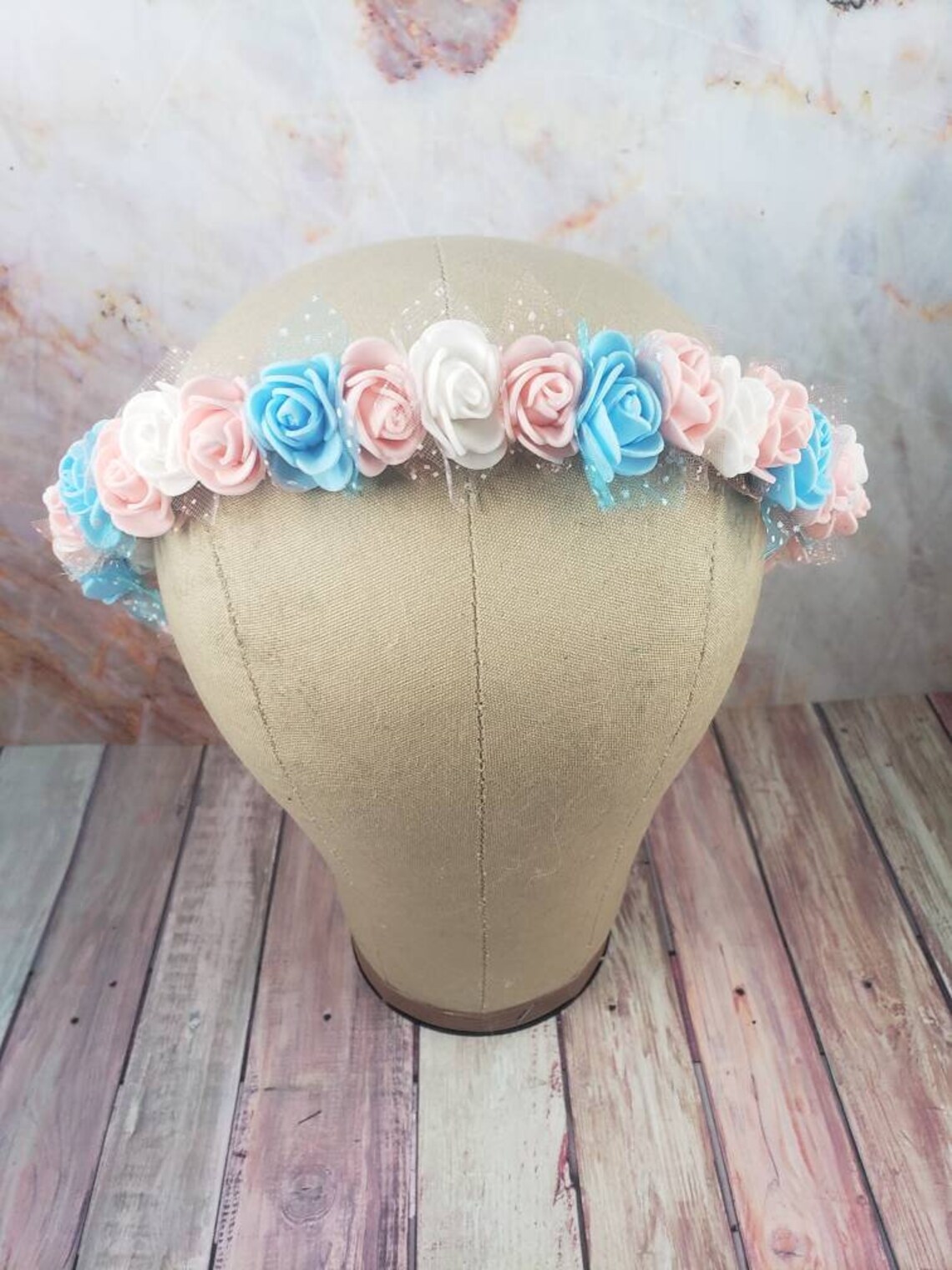 Trans Pride Flower Crown Queer Flower Crown Trans Pride - Etsy