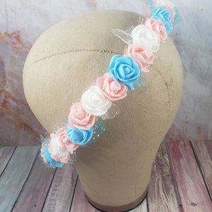 Trans Pride Flower Crown Queer Flower Crown Trans Pride - Etsy